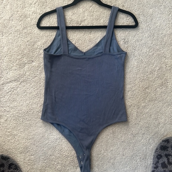 Dynamite | Tops | Blue Ribbed Bodysuit | Poshmark